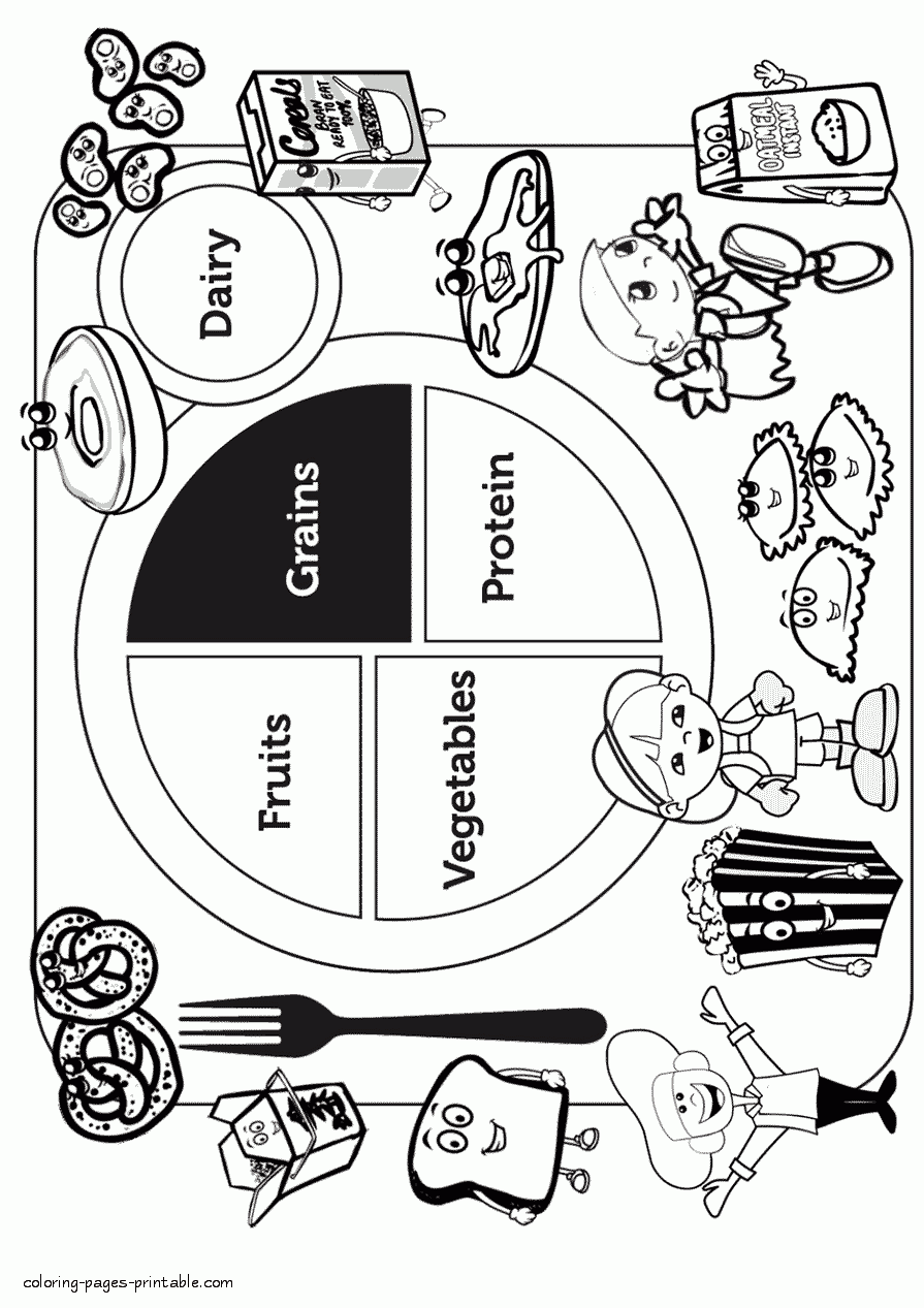 Food Coloring Pages Printable Grains COLORING PAGES PRINTABLE COM