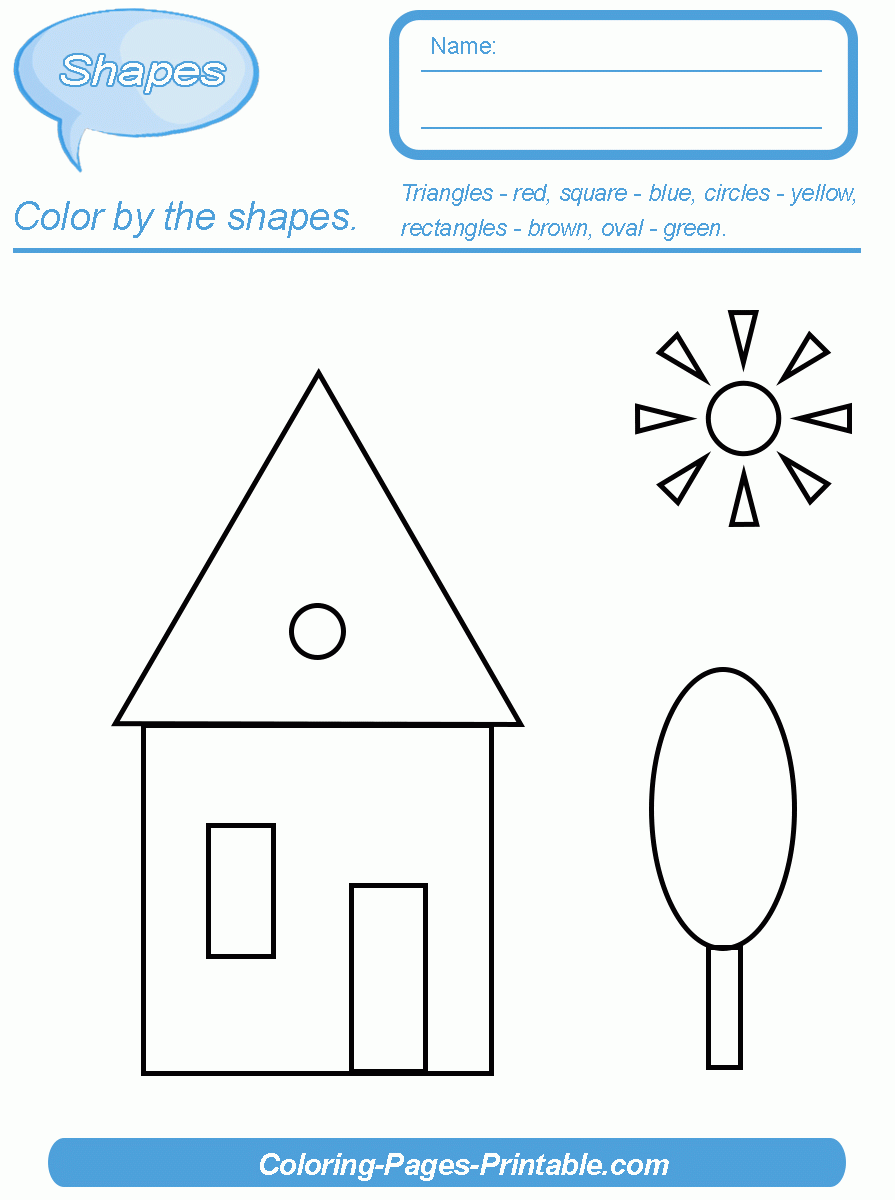 Learning Shapes Worksheets COLORING PAGES PRINTABLE COM