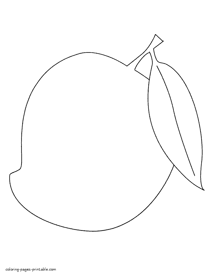 Mango Fruit Coloring Pages For Kids COLORING PAGES PRINTABLE COM