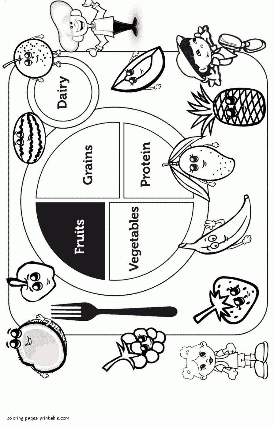Coloring Pages Of Food Fruits COLORING PAGES PRINTABLE COM