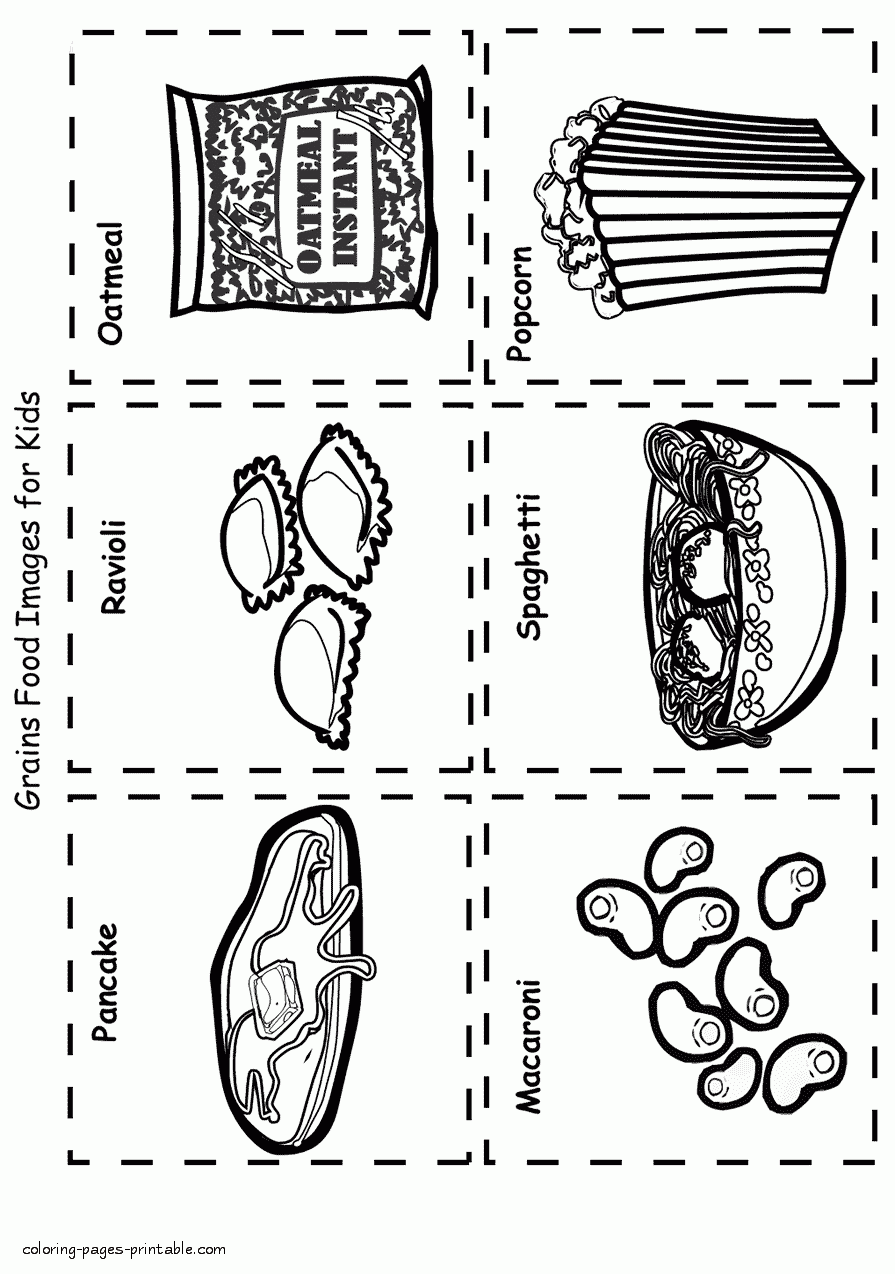 Cartoon Food Coloring Pages Grains COLORING PAGES PRINTABLE COM